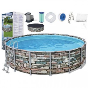 Bestway Baseins Power Steel 488x122 (HR56966) | Descansando en casa y ...