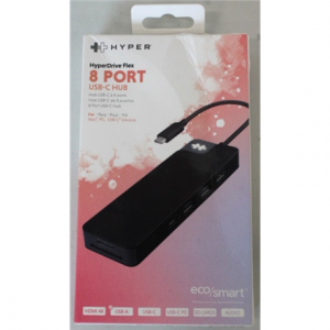 SALE OUT. Hyper HyperDrive Flex 8 Port USB-C Hub, Black | Hyper ...