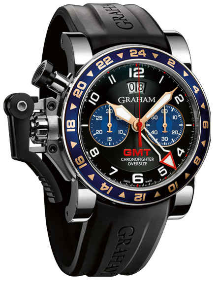 Graham Chronofighter Oversize GMT Steel Mens Watch Model 2OVGS.B26A ...