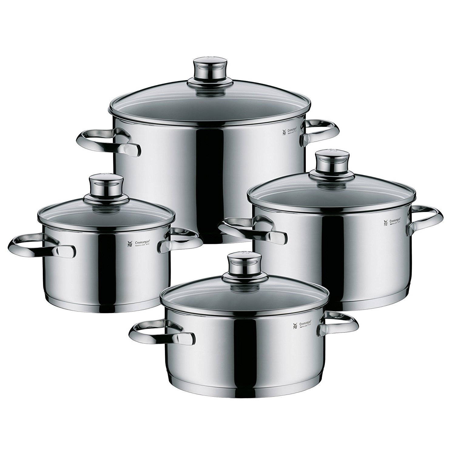 WMF Sapphire 4 Piece Saucepan Set 4 725046380 Dishes And WMF Sapphire 4 Piece Saucepan Set 4 725046380 Dishes And