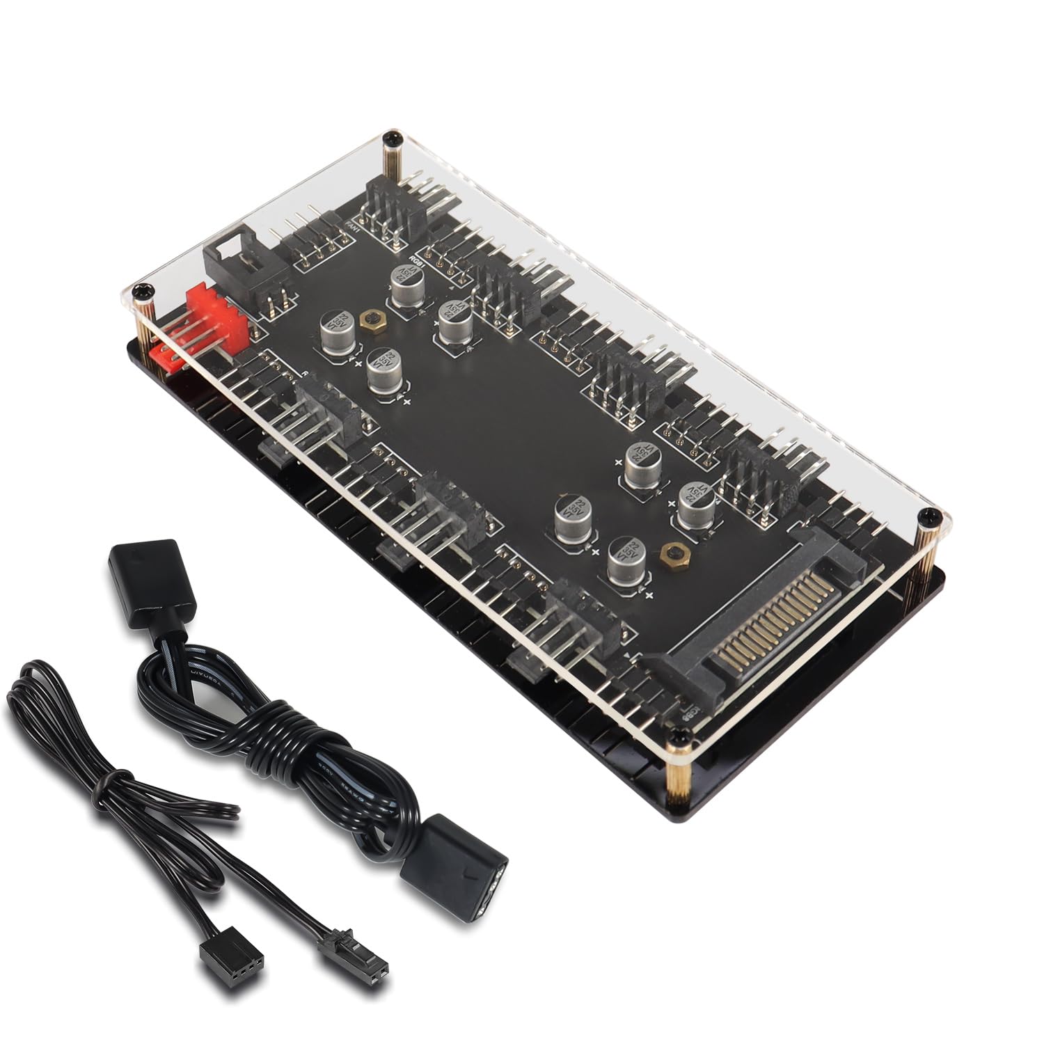 HATMINI RGB & PWM Hub, 8 Way 12V 4 Pin ARGB HUB and 8 Way 3 Pin/4 Pin Fan PWM Hub | Arvuti ...