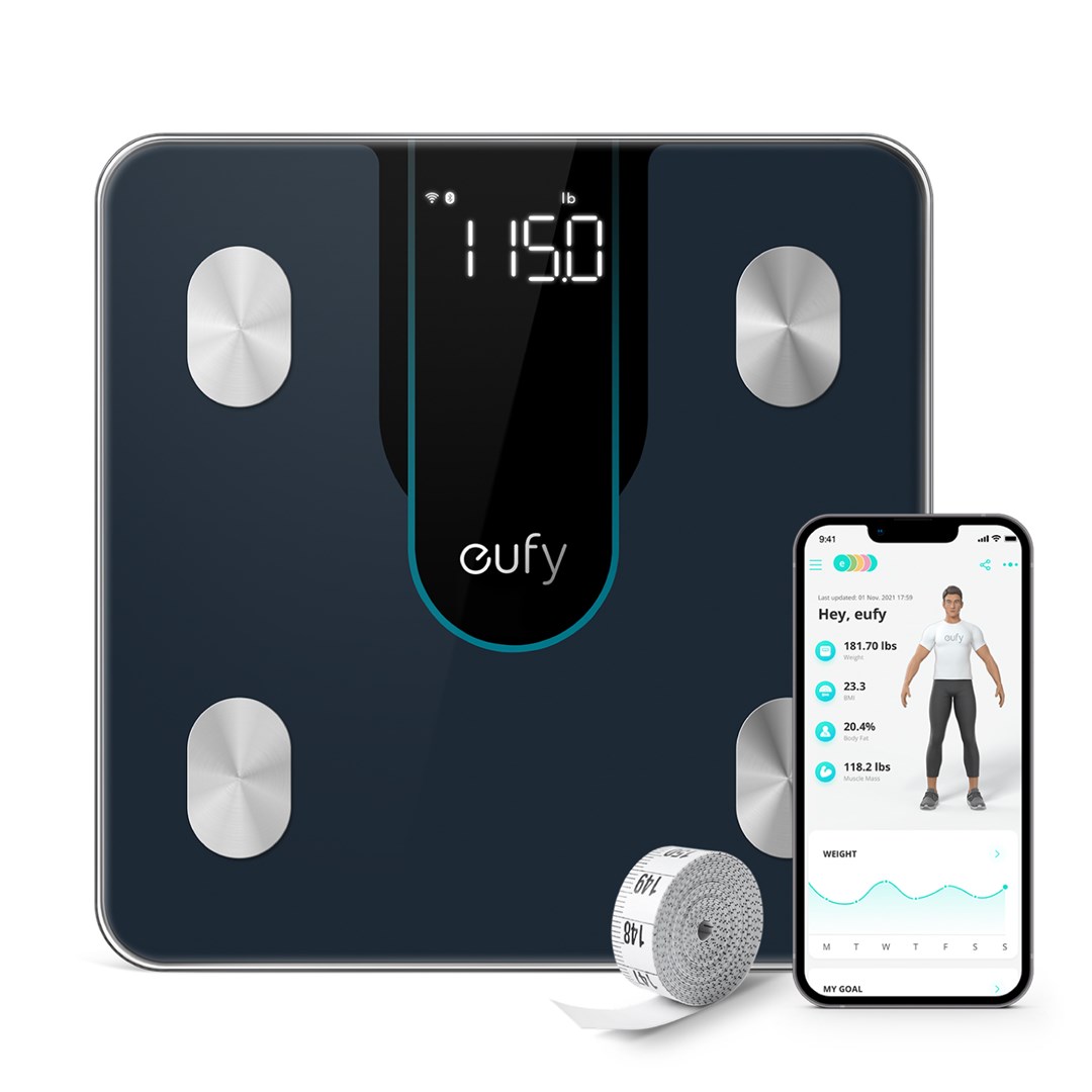 Eufy Smart Scale P2, Wi-Fi, Bluetooth, IPX5 Waterproof, Smart Scale, 15 ...