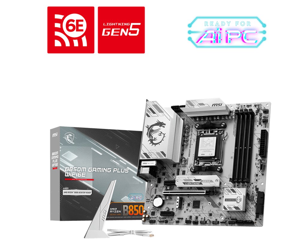 MSI B850M GAMING PLUS WIFI6E AMD B850 Socket AM5 micro ATX ...