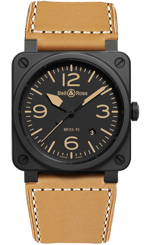 Bell & Ross Aviation BR03 Men's Watch BR03-92-HERITAGE-CERAMIC ...
